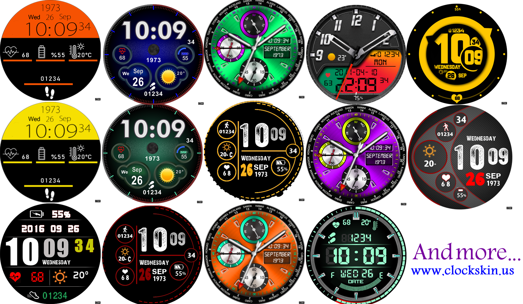 2021 ClockSkin Collection for No 1 D5, kw88 ,kw99, kw98, IQI I4, LEMFO ...